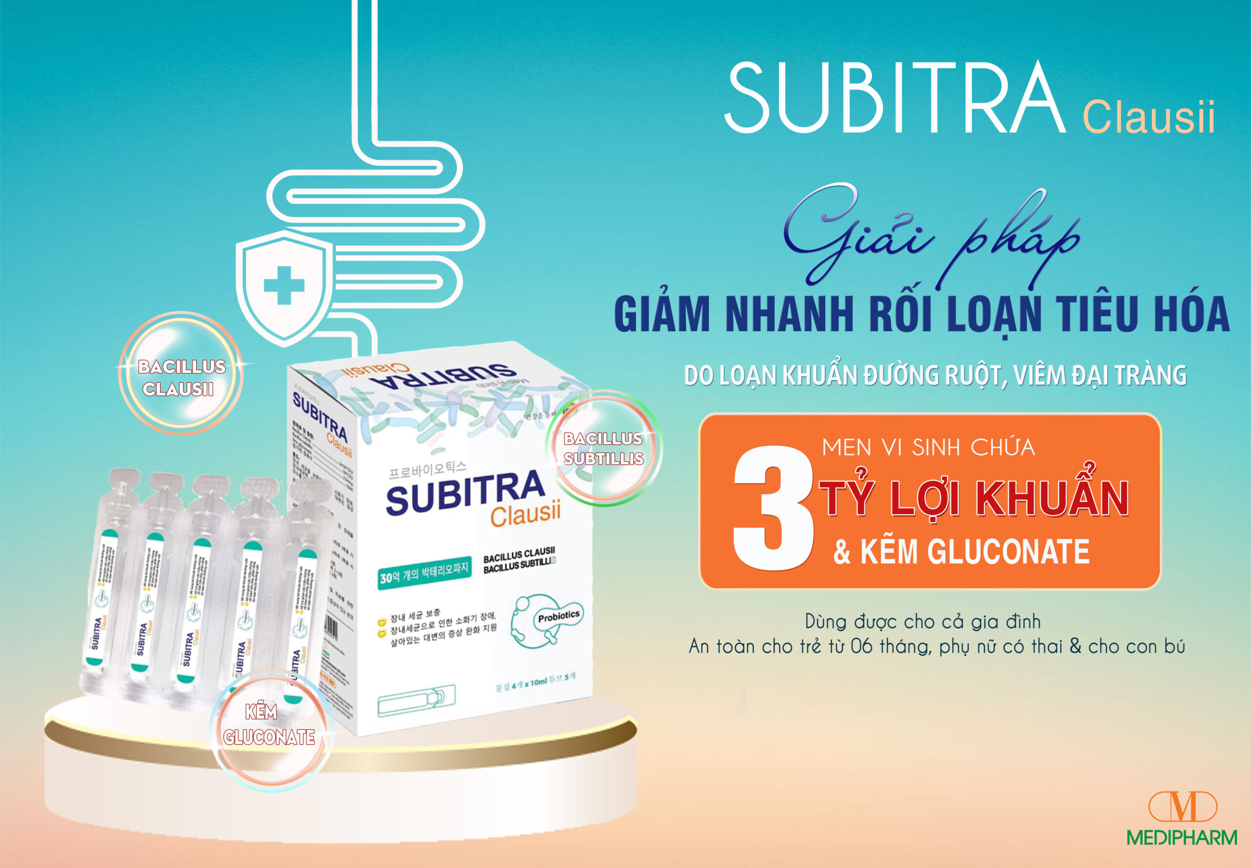 Men vi sinh Subitra Clausii - CÔNG TY CỔ PHẦN THƯƠNG MẠI MEDIPHARM VIỆT NAM