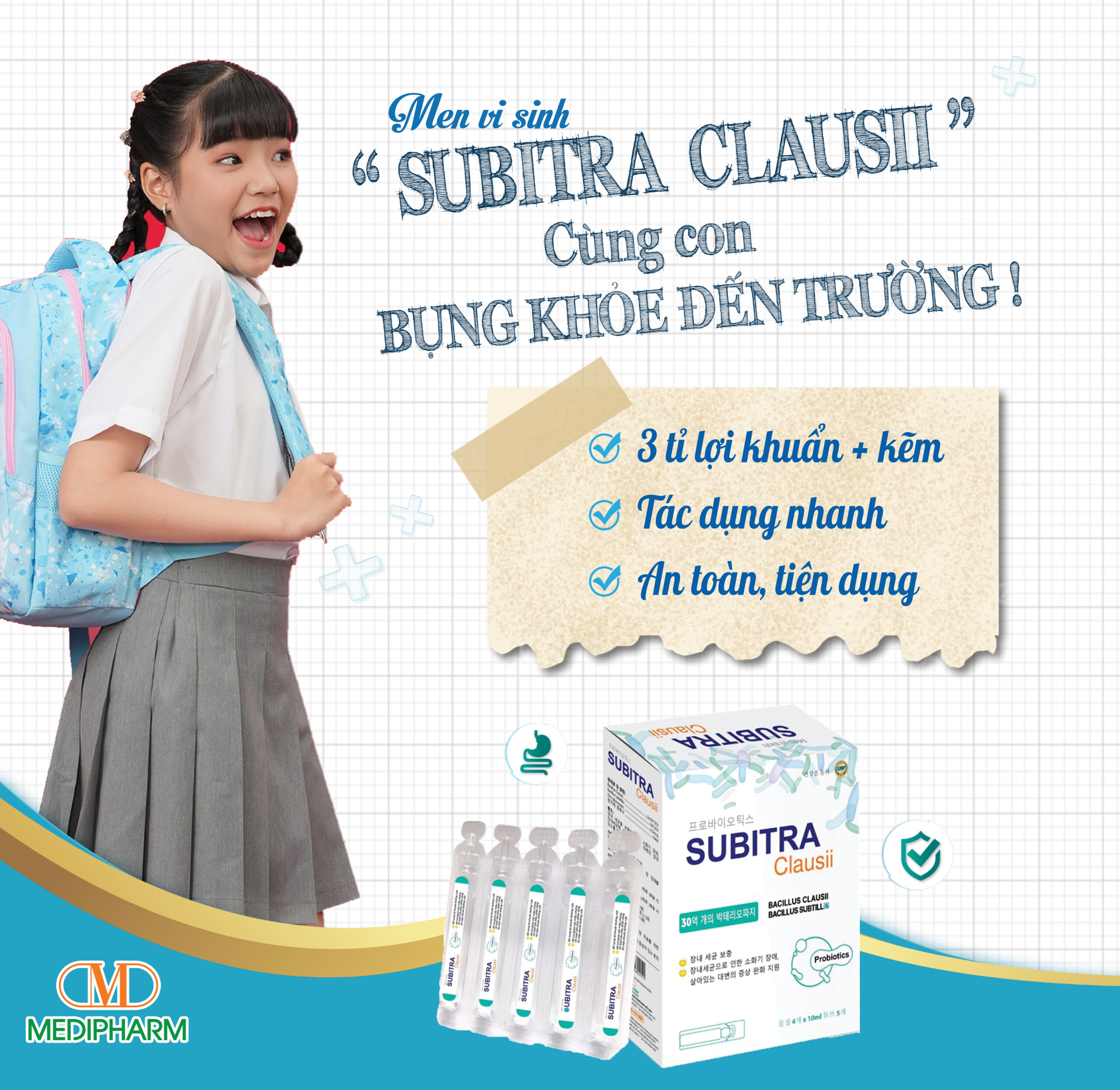 Men vi sinh Subitra Clausii - CÔNG TY CỔ PHẦN THƯƠNG MẠI MEDIPHARM VIỆT NAM
