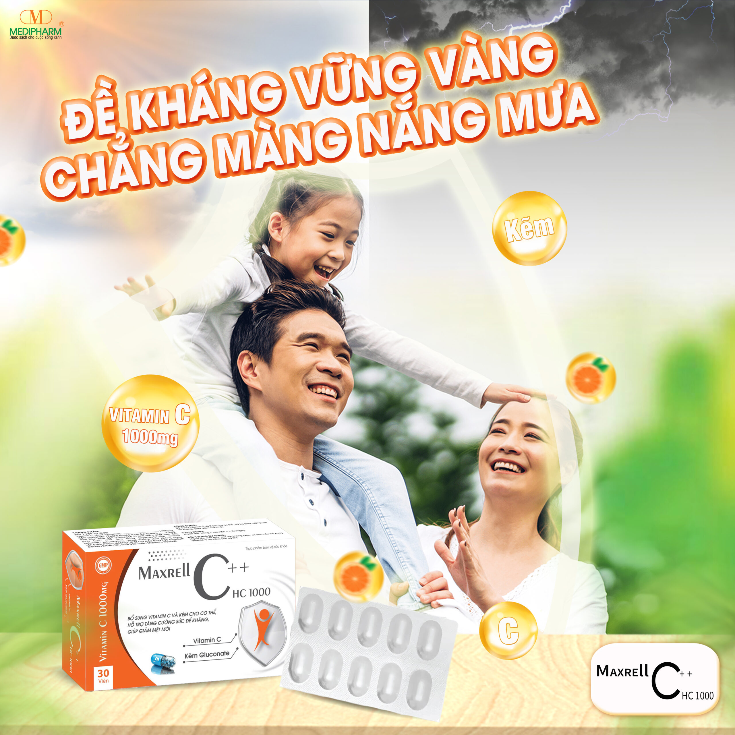 Viên uống Vitamin C Maxrell C HC++ - CÔNG TY CỔ PHẦN THƯƠNG MẠI MEDIPHARM VIỆT NAM